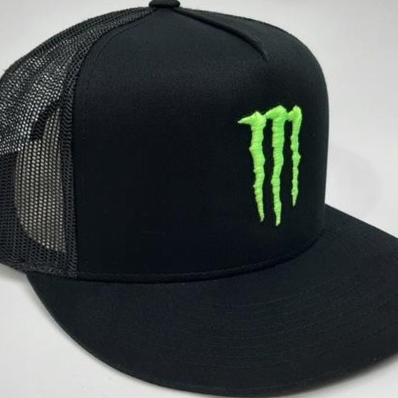 Accessories | Fox Racing Retro Monster Energy Fox Flat Bill Trucker ...